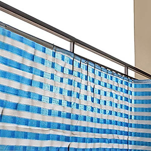 JYCAR 3 x 16.4 FT Fence Privacy Screen Mesh Net, Balcony Privacy Screen Cover, Fence Windscreen for Porch Deck Outdoor Backyard Patio Balcony, Includes 16.4 ft Rope and 20 Zip Ties