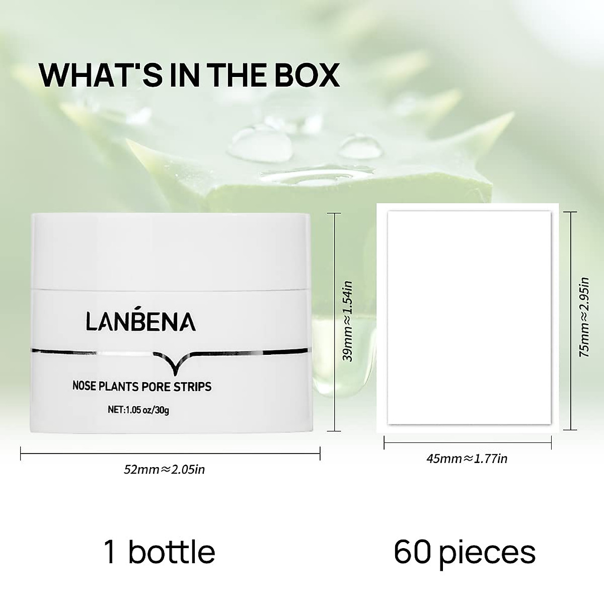 LANBENA Blackhead Remover - Peel Off Mask for Nose & Face, Blackhead Removal Kit 1.05oz