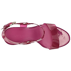 Karl Lagerfeld Paris Women's Cieone Ankle Strap Dress Heeled Sandal, Orchid, 7