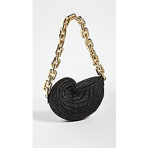 Poolside Bags Women's Anna Conch Clutch, Black, One Size