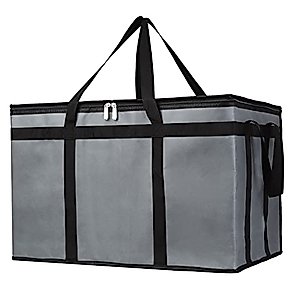 Bodaon Insulated Food Delivery Bag, XXX-Large Insulated Pizza Delivery Bags, Dark Gray, 1-Pack