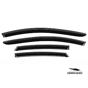 Voron Glass Tape-on Extra Durable Rain Guards for Ford Focus 2012-2018, Window Deflectors, Vent Window Visors, 4 Pieces - 120188