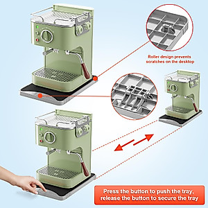 ARGOMAX Appliance Rolling Tray, Coffee Maker Slider, Slding Back & Forth