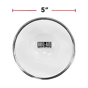 BBQ-Aid Porcelain Burger Press 5"- Round Burger Smasher for Grilling Evenly, Stuffed Burgers- Hamburger Press Patty Maker Perfect for Flat Top Griddle Grill Cooking, Stainless Steel Burger Press