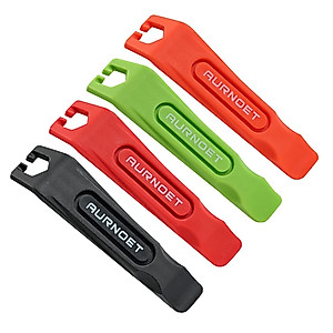 Aurnoet Bicycle Tire Levers,Tire Changing Tool,Bike Tire Repair Kits(Black Red Green Orange Purple)