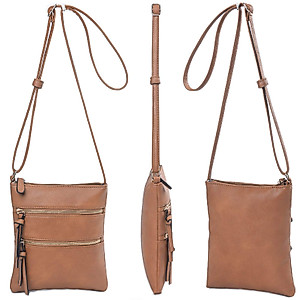 Fanaztee Lightweight Pu Leather Crossbody Purses Bags Small Purse with Multi Pockets for Women Girls