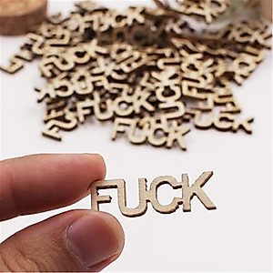 Jar of Fucks Gift Jar Fucks to Give Fuck Wooden Cutout Letter Piece Bad Mood Vent Spoof Birthday Day,Holiday.Encouragement Gift