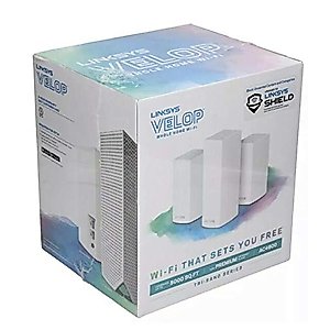 Linksys Velop Mesh WiFi System Dual-Tri AC4800, White, 3-Pack