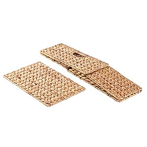 Vintiquewise Foldable Natural Water Hyacinth Storage Bin (Set of 3 Small)