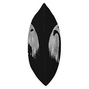 Thebigfoottz Co. Bigfoot Riding Loch Ness Monster with Moon Sasquatch UFO Throw Pillow, 16x16, Multicolor