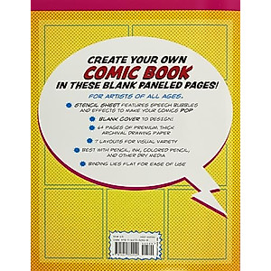 Blank Comic Book (with bonus stencil and blank cover!)