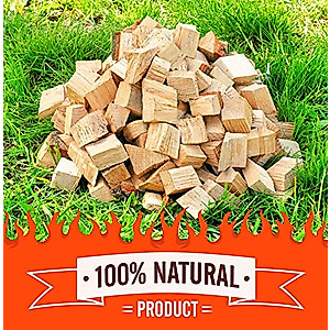 Zorestar Oak Smoker Wood Chunks, BBQ Cooking Natural Wood Chunks for All Smokers, 15-20 lbs