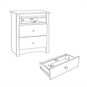 Sonoma Nightstand with Open Shelf, Espresso