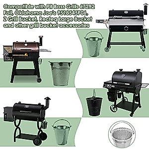PACETAP Grease Bucket Liner, Drip Tray Liner Compatible with Pit Boss Grills 67292 Foil, for Oklahoma Joe's 9518545P06, for Z Grill Bucket, for Recteq Large Bucket (25pack-Large)