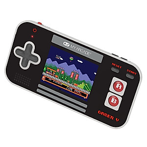 My Arcade Gamer V Classic-Red: Portable Gaming System with 220 Games, 2.5" Color Display, Pocket Size (DGUN-3911),Black