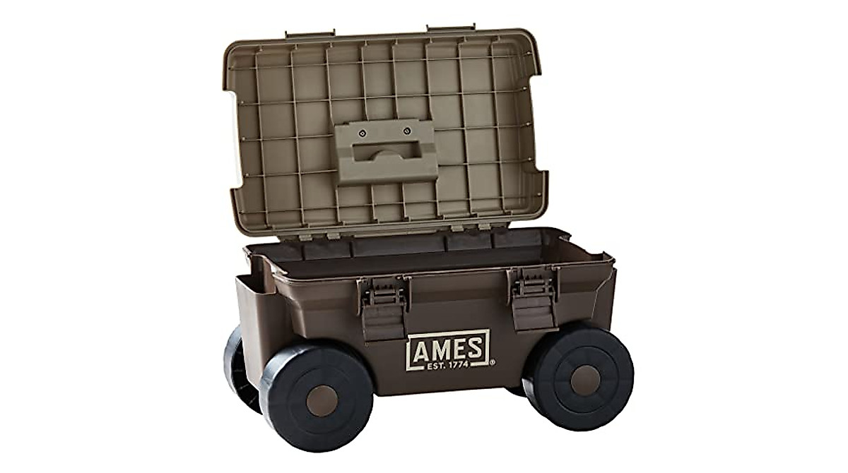 AMES Rolling Lawn & Garden Storage Cart - Versatile & Compact