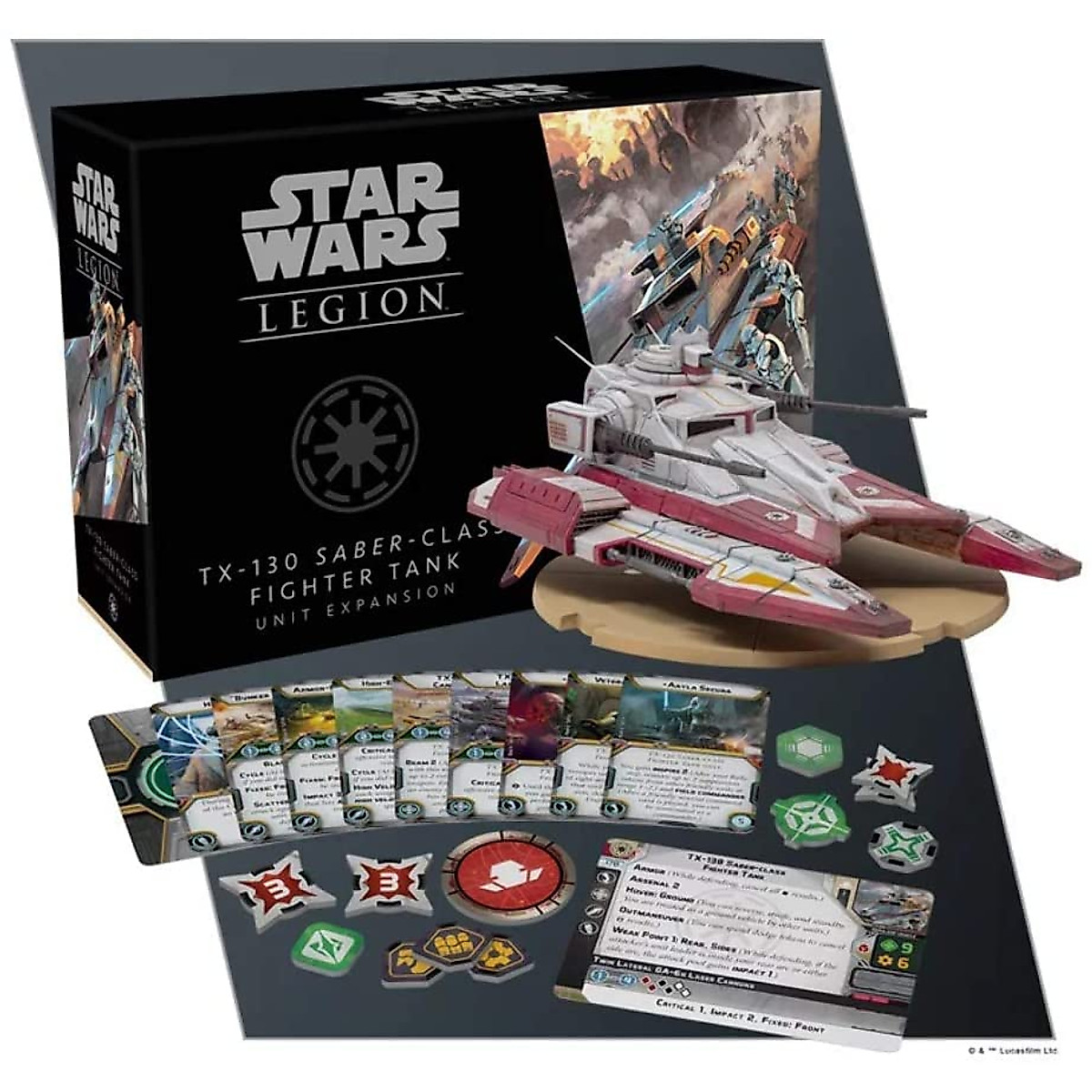 Atomic Mass Games Star Wars: Legion TX-130 Saber-Class Tank Unit Expansion - Unleash Elegant Fury! Tabletop Miniatures Strategy Game for Kids and Adults, Ages 14+, 2 Players, 3 Hour Playtime, Made