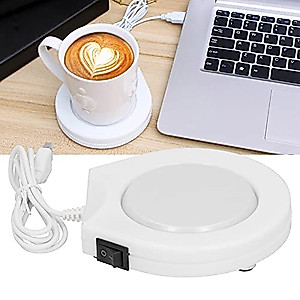 Fdit USB Plug-in Use Insulation Board Heater Pad Vacuum Cup Mat Warmer Coaster Placemat Coffee Insulation Board for Office Milk Coffee