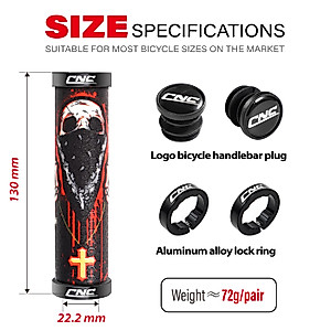 CNC Silicone Bike Grips, Silicone MTB Grips, Silica Gel Handlebar Grips for Mountain Bike/BMX/Bicycle.
