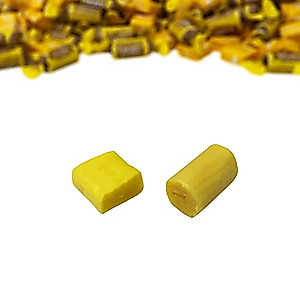 Chewy Lemon Candy Taffies - 3 lbs - Lemon Starburst and Tootsie Fruit Chews Soft Taffy Candies - Yellow Fun Sized Fruity Lemon Chew Assortment - Individually Wrapped, 48 oz.