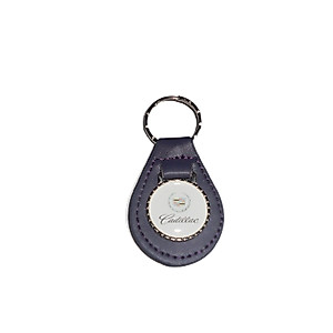 ELDORADO SEVILLE DEVILLE FLEETWOOD CALAIS ALLANTE LOGO LEATHER KEYCHAIN - PURPLE