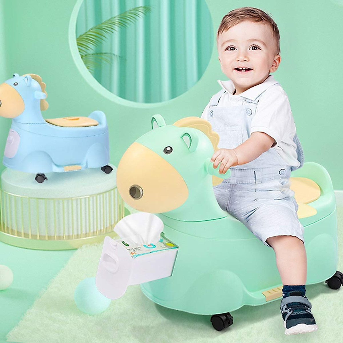 HONGFEISHANGMAO Potty Seat for Toddlers Potty Training Toilet with lid for Kids Potty Chair for Boys Girls Kids Toddler Convertible Potty Trainer Baby Toilet Training Toddler Potty Training