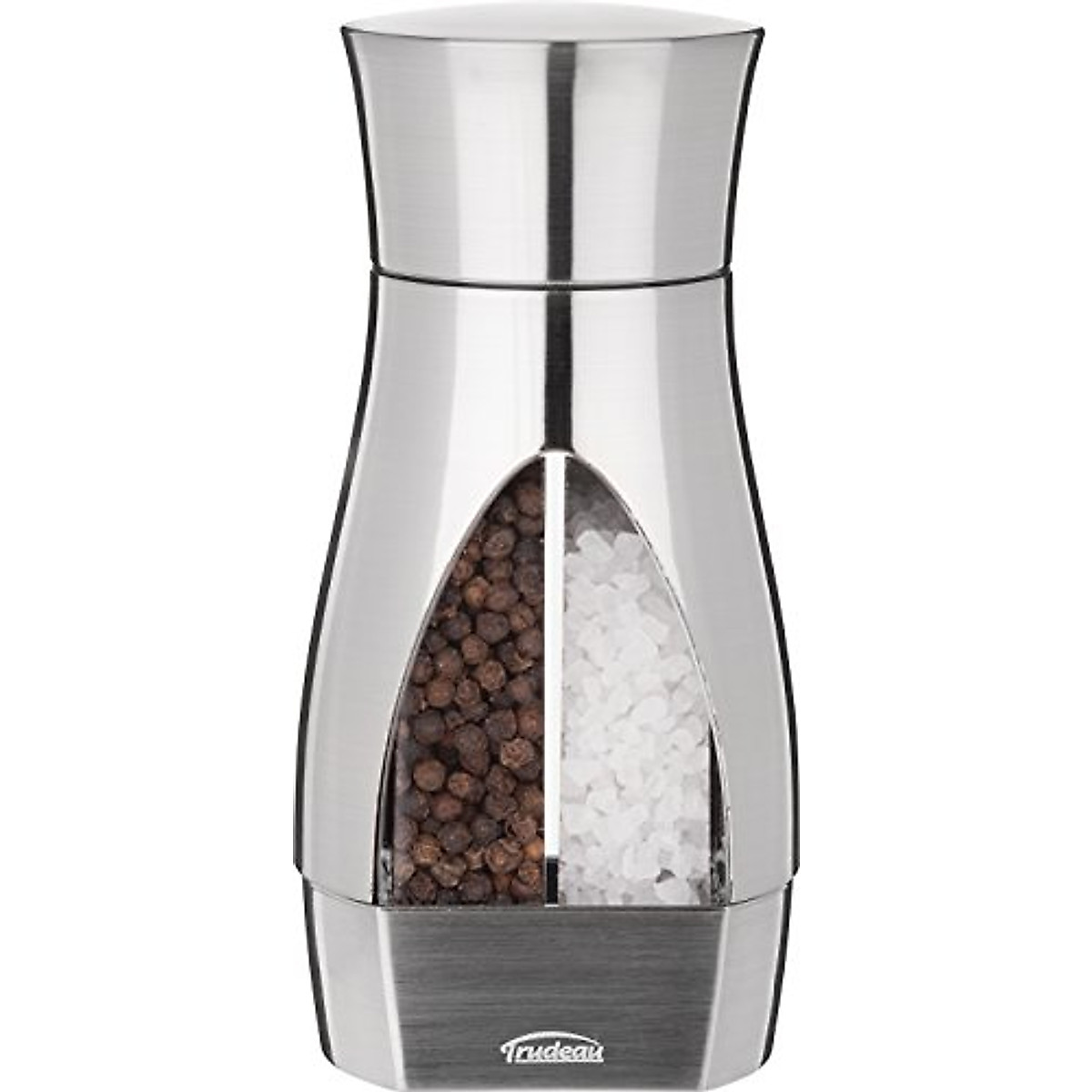 Trudeau - 716451 Trudeau Stainless Steel Manual 2-in-1 Salt and Pepper Mill, 7.5 inches, Silver