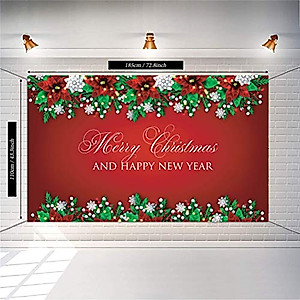 Warmshine Christmas Decoration Supplies Merry Christmas Backdrop Scene Setters Background Banner for Wall Decoration Christmas Party Decor