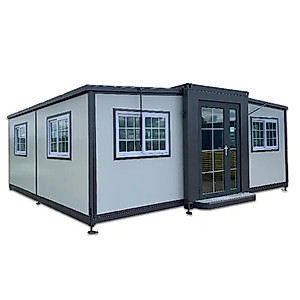Fast Build Folding Double Wings Rooms Expandable Prefab Container House with 2/3 Bedrooms and Bathroom