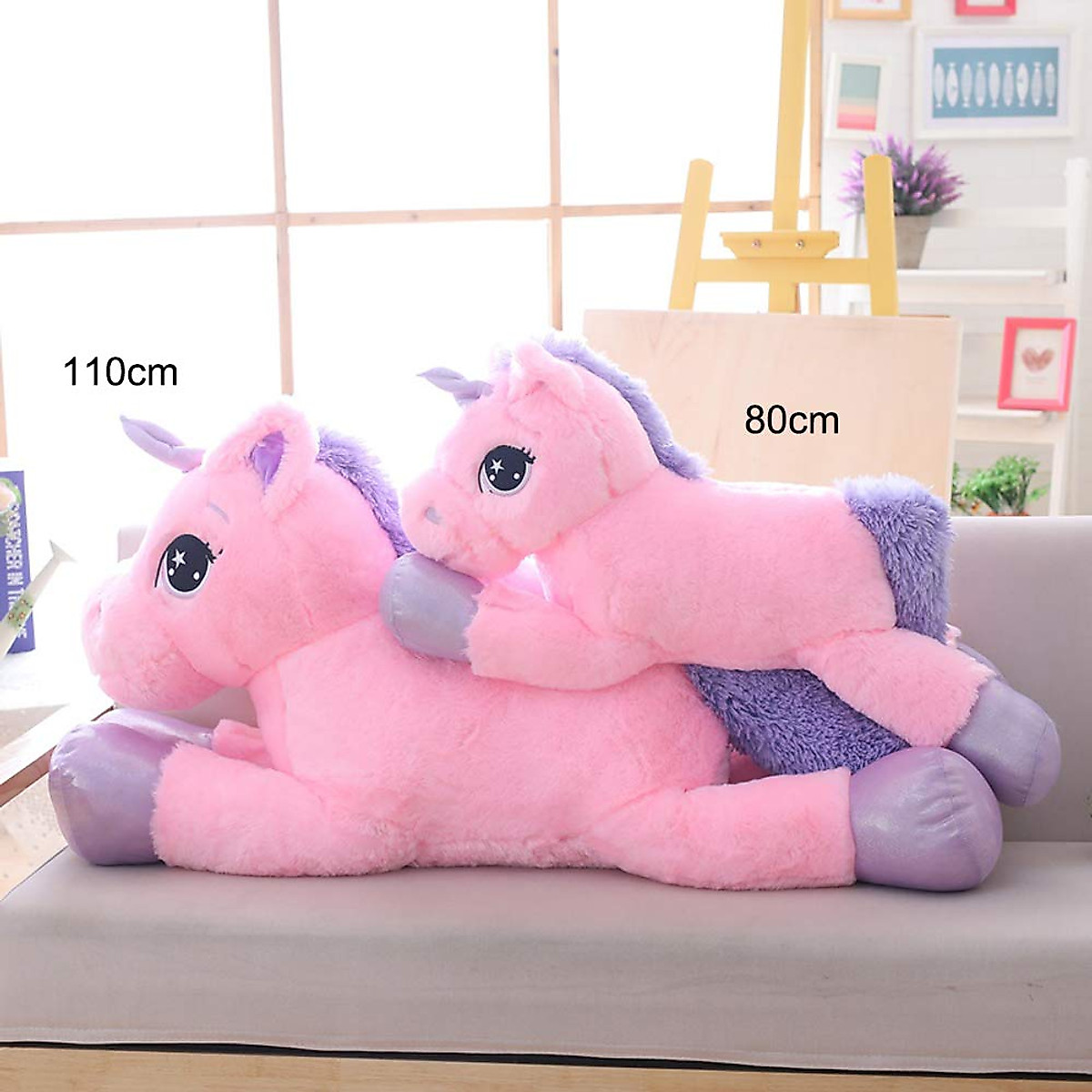 sofipal Giant Unicorn Stuffed Animal Toys,Large Pink Unicorns Plush Pillow Cushion for Birthday,Valentines,Bedroom 43"