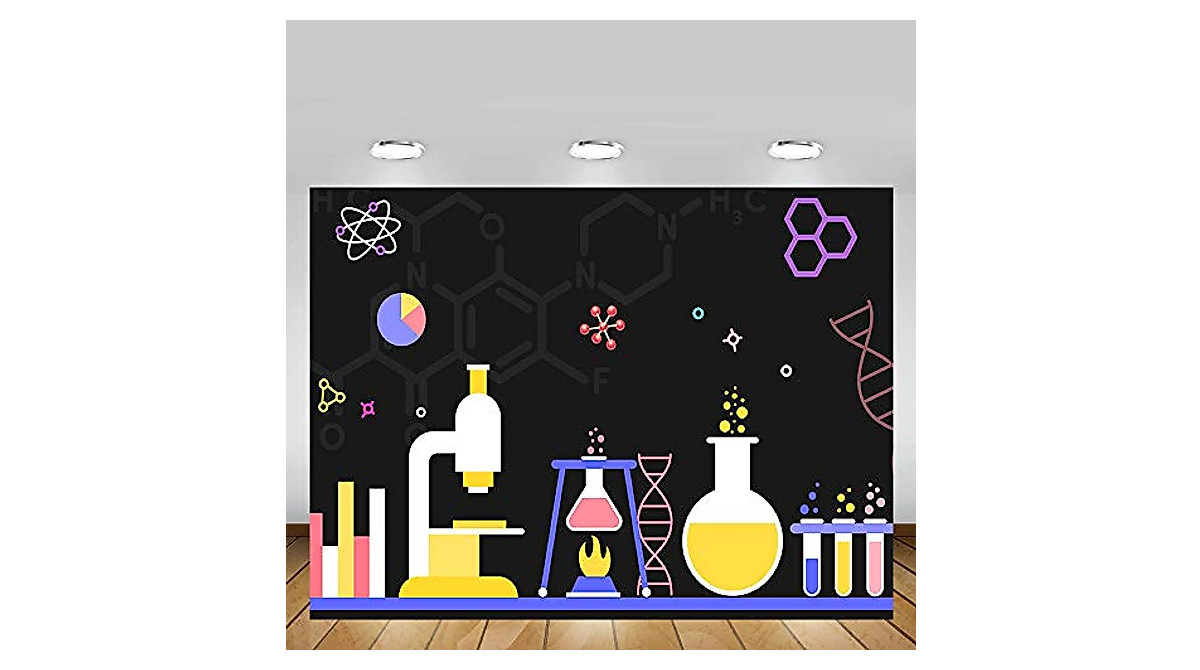 MEHOFOND Science Party Backdrop: Fun Birthday Photo Decorations