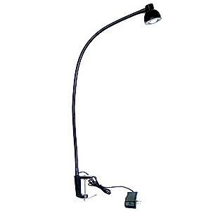 Hersi 5w 30‘’Long Swing Arm 110v/220v Desk Lamp Metal Architect LED Task Light with Clamp, Adjustable Folding Twin-Arm Clip-on Table Lamp,Black