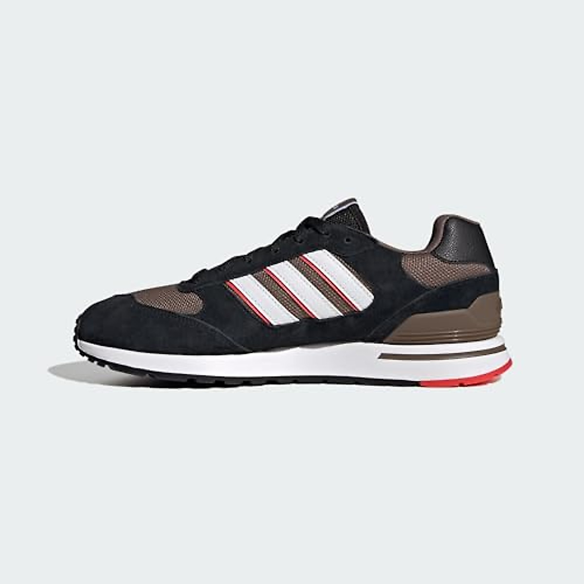 adidas Men's Run 80s Sneaker, Earth Strata/White/Bright Red, 8.5