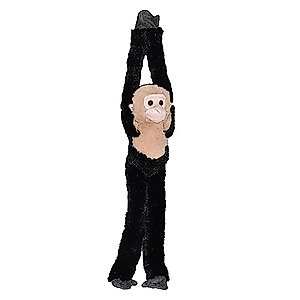 Wild Republic Hanging Monkey Capuchin, Stuffed Animal, 20 inches, Gift for Kids, Plush Toy, Fill is Spun Recycled Water Bottles