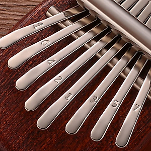 VEELU Custom 8 Key Mini Kalimba Thumb Piano with Your Name & Text, Portable Marimba Handmade Musical Instrument Beginner Kids Finger Piano Personalized Gifts for Girlfriend Valentine's Day Birthday