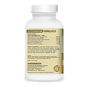 Pet Naturals Hip and Joint Pro with Glucosamine, Chondroitin and MSM, Duck Flavor, 130 Chews - Vet Recommended Maximum Strength Hip and Joint Supplement for Dogs