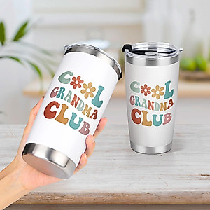 Aurahouse Grandma Gifts-Cool Grandma Club Tumbler 20 Oz, Christmas Gifts for Grandma, Grandma Birthday Gifts, New Grandma Gifts, First Time Grandma, Grandma-to-be, Nana, Gigi Coffee Cup