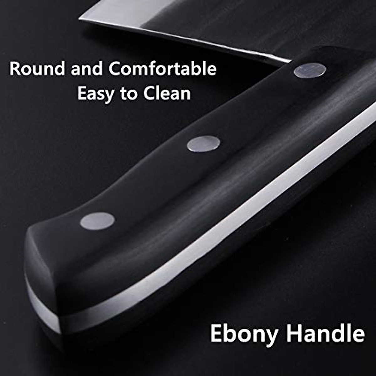 Forging Serbian Chef Knife Kitchen Chef Knives Full Tang High Carbon Clad Steel Almasi Butcher Cleaver with Leather Sheath (B-Almasi Knife)