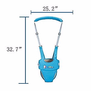 OLizee® Breathable Handheld Baby Child Harnesses Learning Assistant Toddler Walking Helper Kid Safe Walking Protective Belt(Blue)
