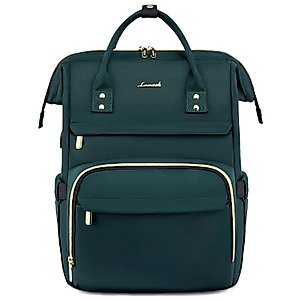 LOVEVOOK College Laptop Backpack, 15.6 Inch Travel Backpack for College, Waterproof Work Backpack Woman for Teacher Nurse Anti-theft Travel Back Pack, Gifts for Women,Dark Green