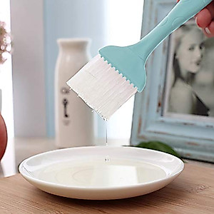 Nylon Bristle Pastry Brush Plastic Grip for Basting, Baking, Cooking Food Brush, Green, Pink