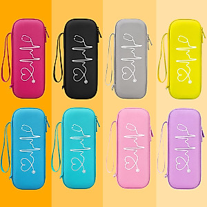 BOVKE Travel Case for 3M Littmann Classic III, Lightweight II S.E, Cardiology IV Diagnostic, MDF Acoustica Deluxe Stethoscopes - Extra Room for Taylor Percussion Hammer and Penlight, Purple