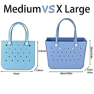 Juyeesm X Large Rubber Beach Bag, Waterproof Sandproof EVA Beach Tote Bag Portable Outdoor Open Tote Handbag Bag for Beach Boat Pool Sports