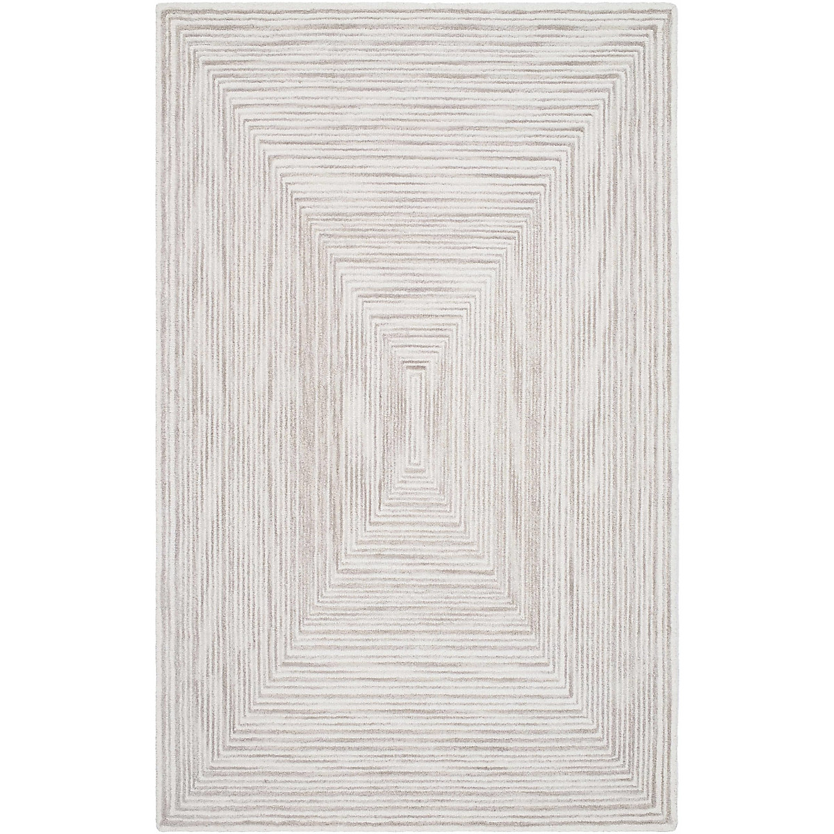 BoutiqueRugs Zabel Contemporary Area Rug - Light Silver, Warm Gray - 6' x 9'