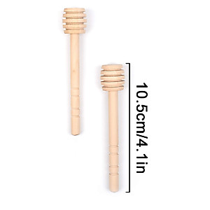 24 Pack Mini Wooden Honey Dipper Sticks, 4 Inch Mini Honey Stirrer Stick, for Honey Jar Dispense Drizzle Honey and Wedding Party Gift