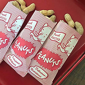 Paper Peanut Bags - Red White Elephant Pattern - 150 Pack