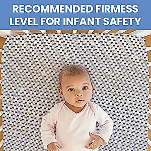 Simmons Kids Radiant Sky Dual Sided Baby Crib Mattress and Toddler Mattress, Waterproof, GREENGUARD Gold and CertiPUR-US Certified, Firm Plant-Based Foam, 5 Year Warranty, Made in USA