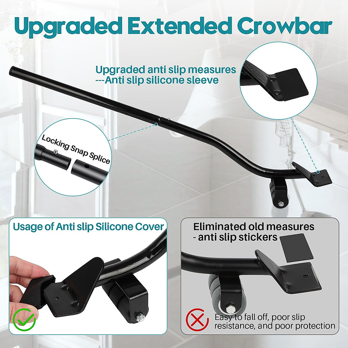 2024 Upgraded Heavy Furniture Movers with Brake Holding 3086LBS Load capcity with 5 Wheels, Silicone Anti Slip Sleeve, 360° Rotation,Sturdy Carbon Steel Panel, Flexible Mobility