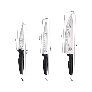 Professional Chef Knife - Stainless Steel Chef's Knives - Australian Designed and Tested Meat Knife - Cooking Knife - Sharp Cutting Knife - Non-Slip Rubber Handle with warranty (S + M + L)
