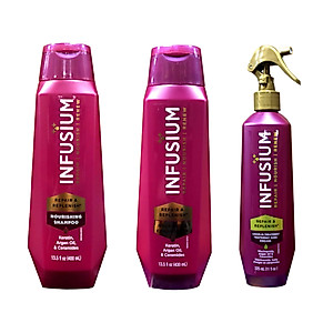 Infusium Moisturize & Replenish Shampoo,Conditioner, 13.5 Oz and Leave in Treatment 13 Oz